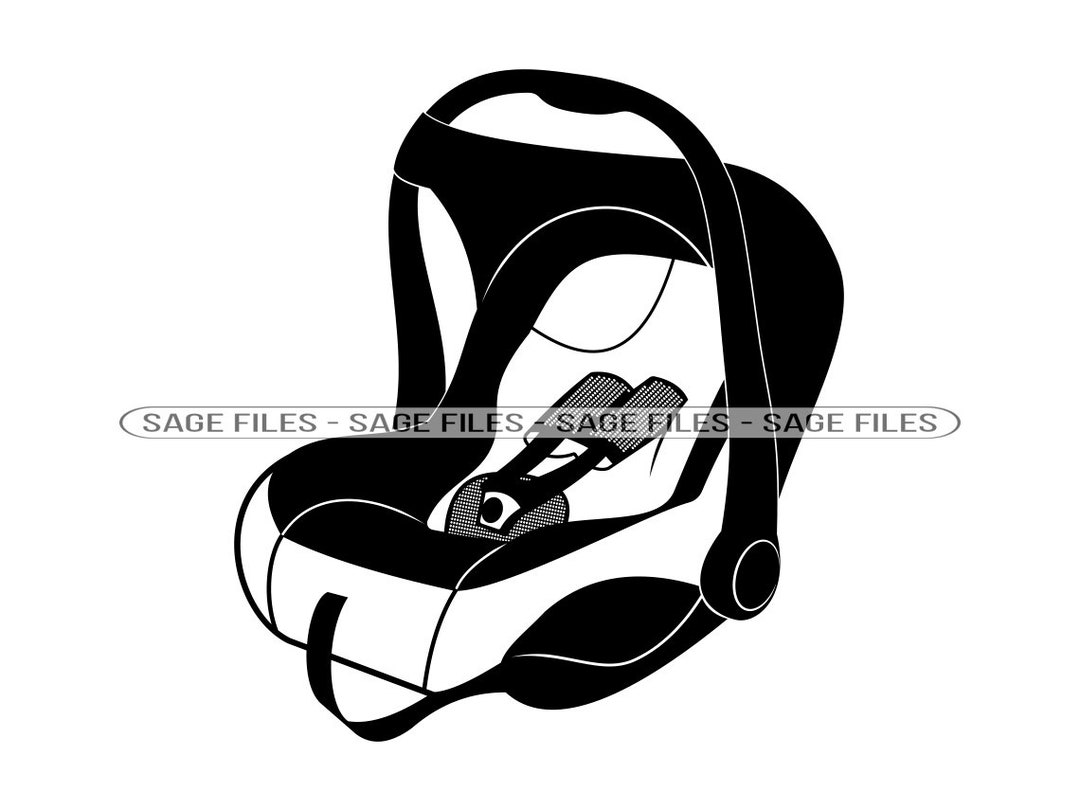 Baby Car Seat Svg, Car Seat SVG, Baby Seat Clipart, Baby Seat Files for ...
