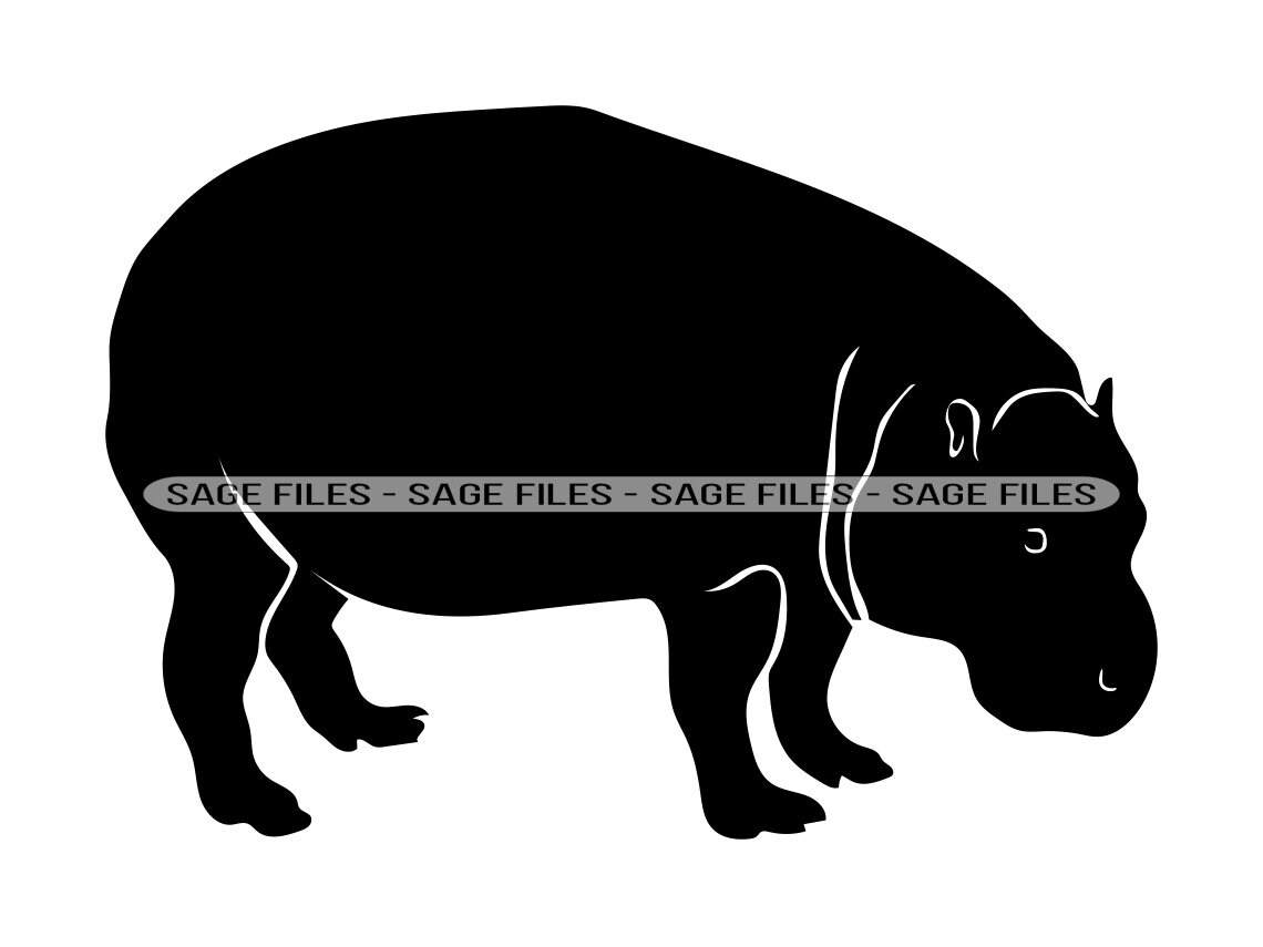 Hippo 3 SVG Hippo Svg Hippopotamus Svg Hippo Clipart - Etsy