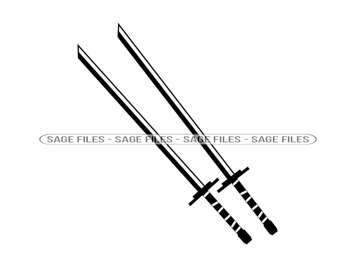 Crossed Ninja Swords