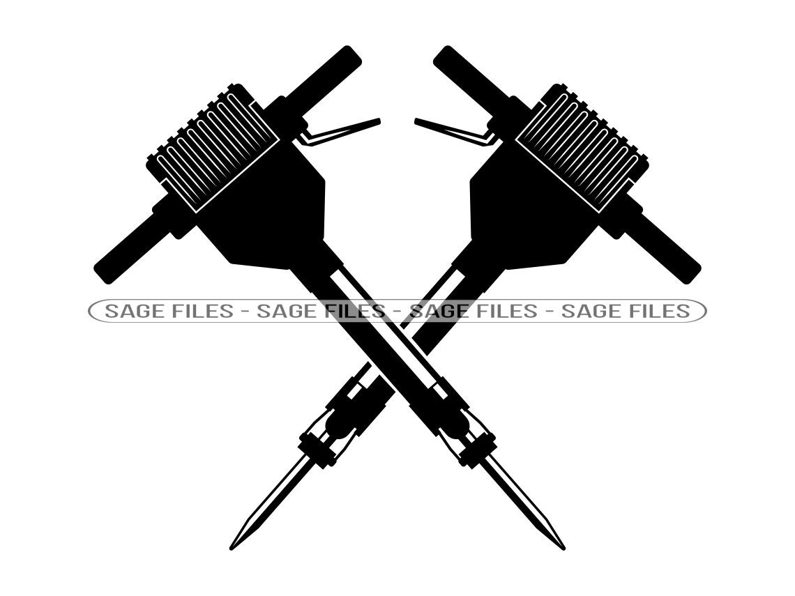 Jackhammer Logo SVG, Jackhammer SVG, Contractor Svg, Jackhammer Clipart ...