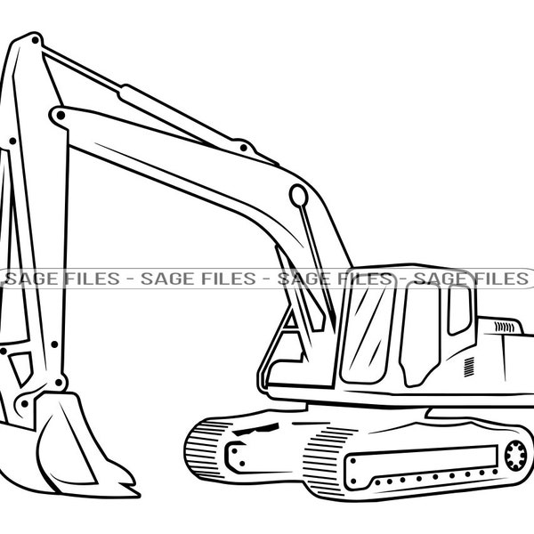 Excavator Svg - Etsy