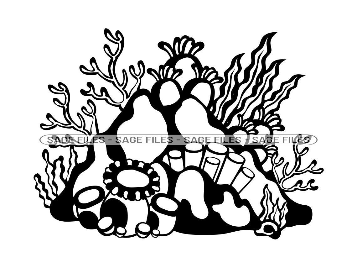Coral Reef SVG Coral Svg Ocean Svg Tropical Svg Coral Reef - Etsy