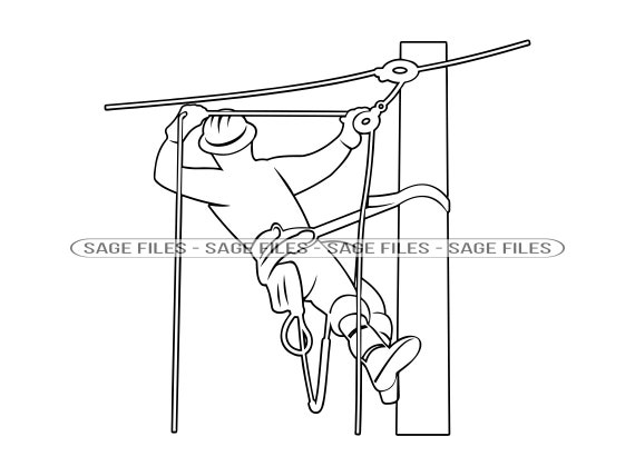 Lineman Cricut Silhouette Clipart Power Decal Svg Vector Tattoo ...