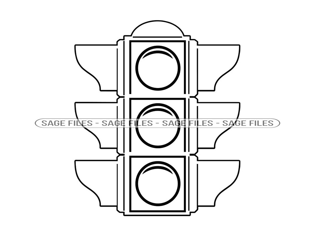 Traffic Light Outline SVG, Traffic Light Svg, Traffic Light Clipart ...