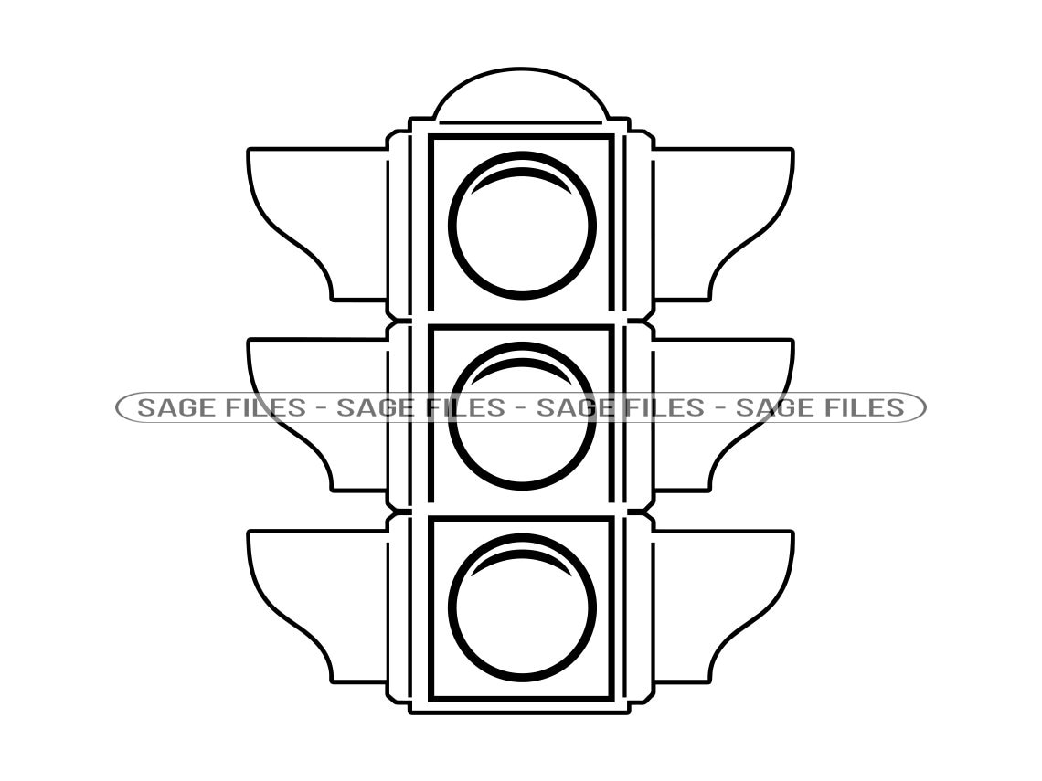 Traffic Light Outline SVG, Traffic Light Svg, Traffic Light Clipart ...