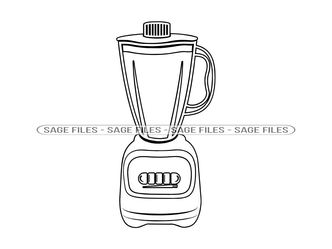 Blender Outline SVG, Cooking Svg, Blender Clipart, Blender Files for ...