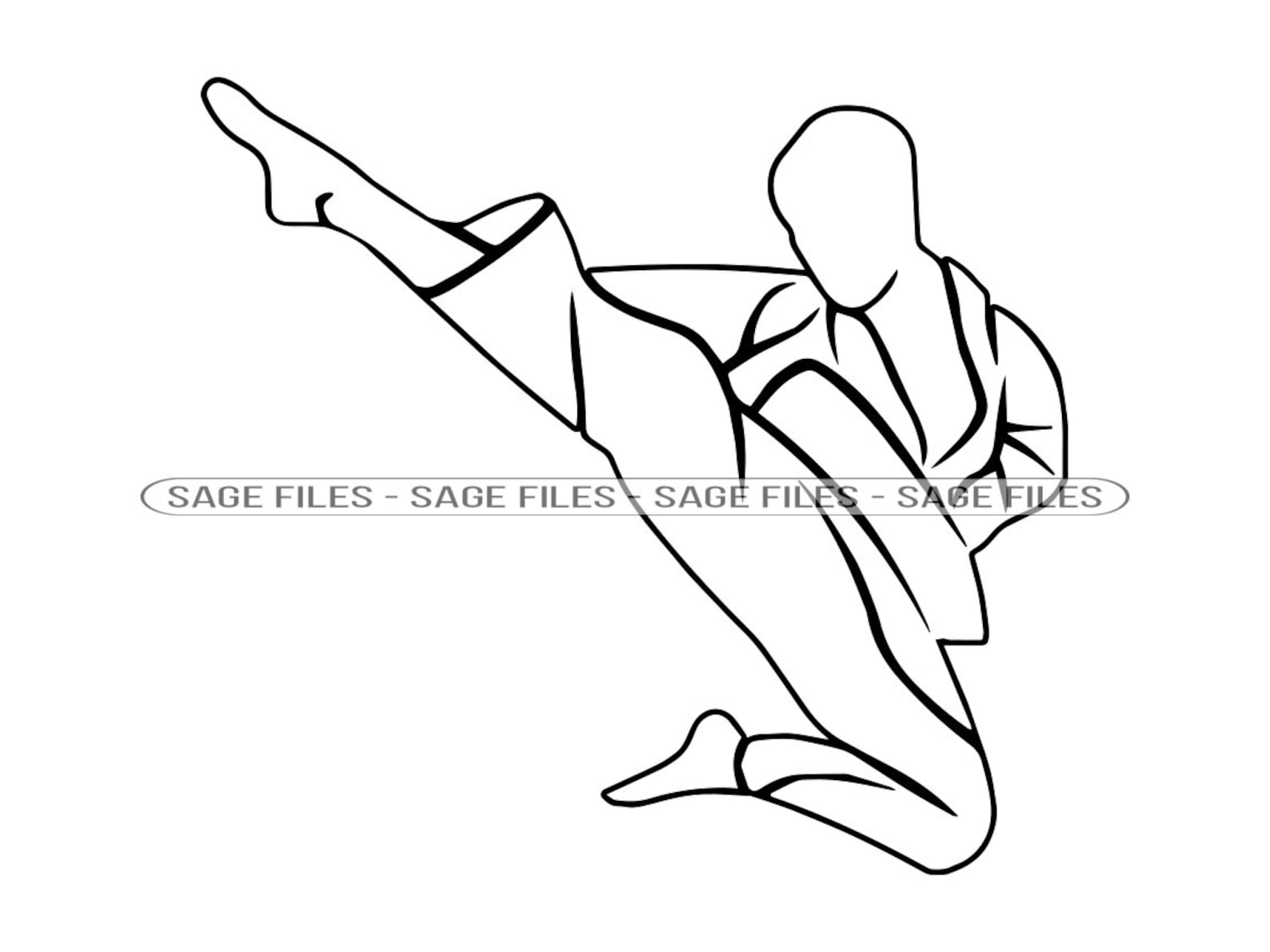 Karate Outline SVG, Karate SVG, Martial Arts Svg, Karate Clipart ...