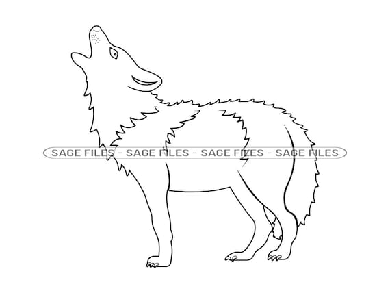 Howling Coyote Drawing