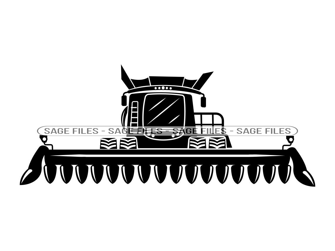 Corn Head #3 SVG, Corn Header Svg, Combine Harvester SVG, Combine Svg ...