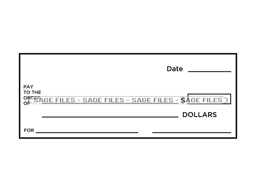 Check Template SVG Blank Check Svg Bank Account Svg Money Svg 