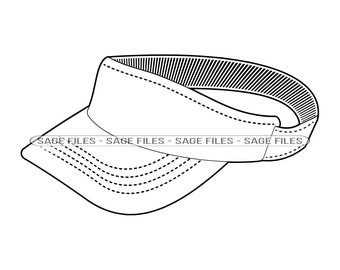 Visor Outline Svg - Etsy Canada