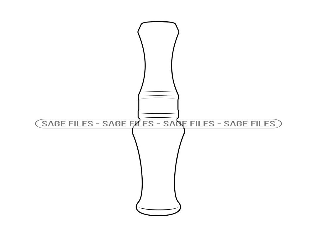 Duck Call Outline #2 SVG, Duck Hunting Svg, Duck Whistle Svg, Duck Call ...