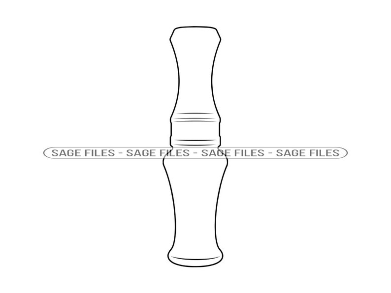 Duck Call Outline #2 SVG, Duck Hunting Svg, Duck Whistle Svg, Duck Call ...