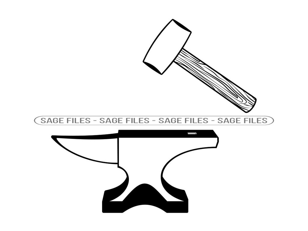 Blacksmith 4 SVG, Hammer Svg, Anvil Svg, Blacksmith Clipart, Blacksmith ...