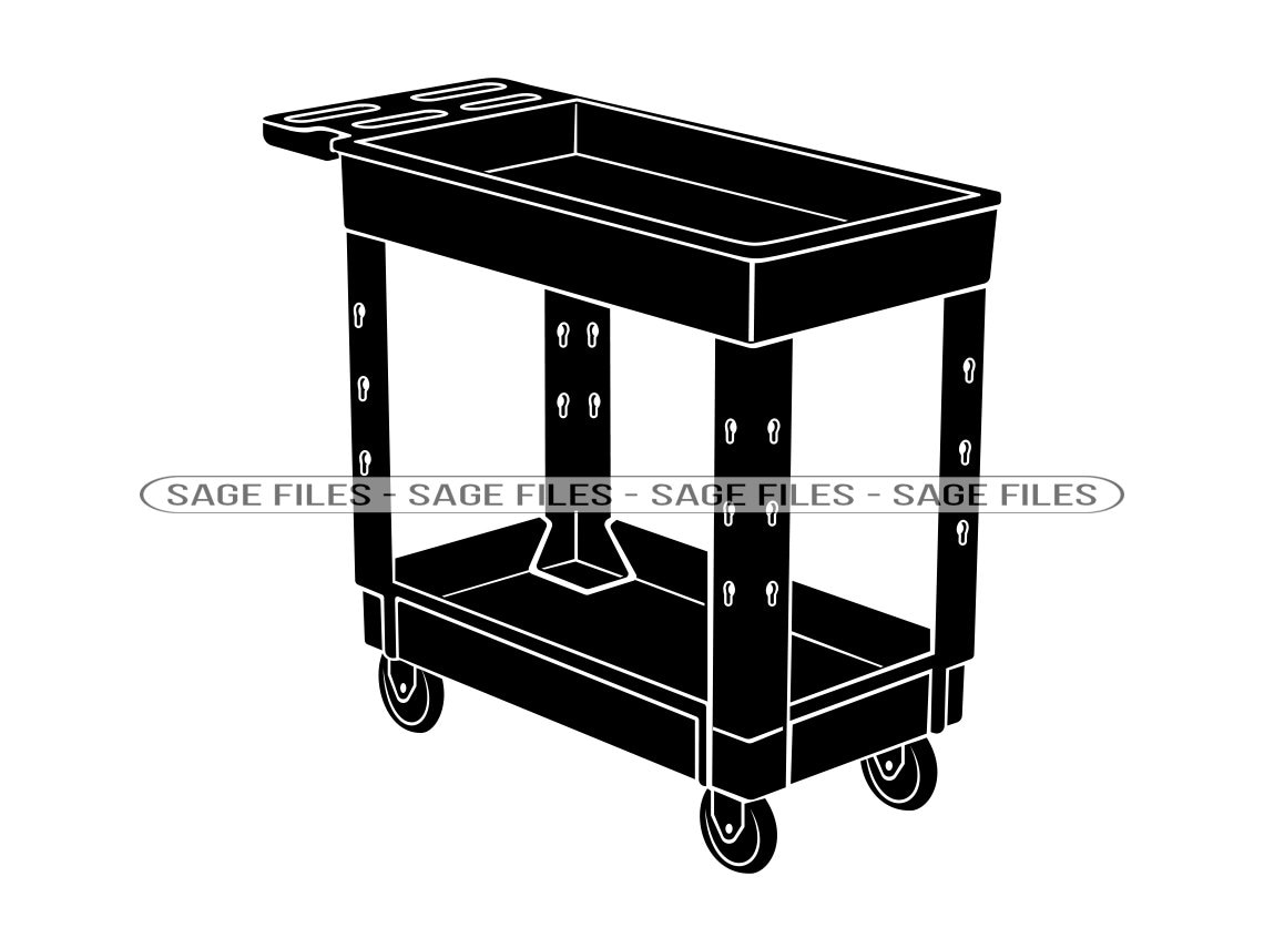 Cart 2 SVG, Cart SVG, Utility Cart Svg, Shelf Tray, Cart Clipart, Cart ...