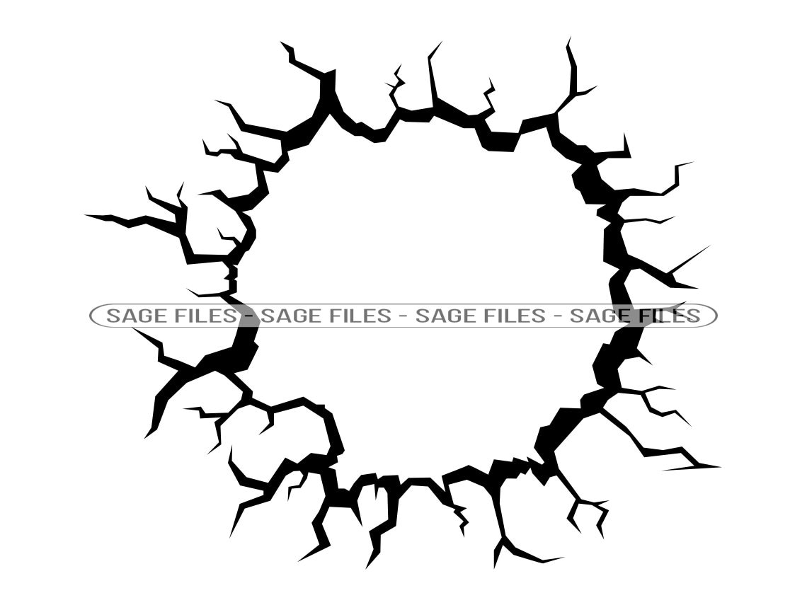 Cracked Wall SVG Explosion Svg Bullet Hole Svg Broken Wall - Etsy New ...