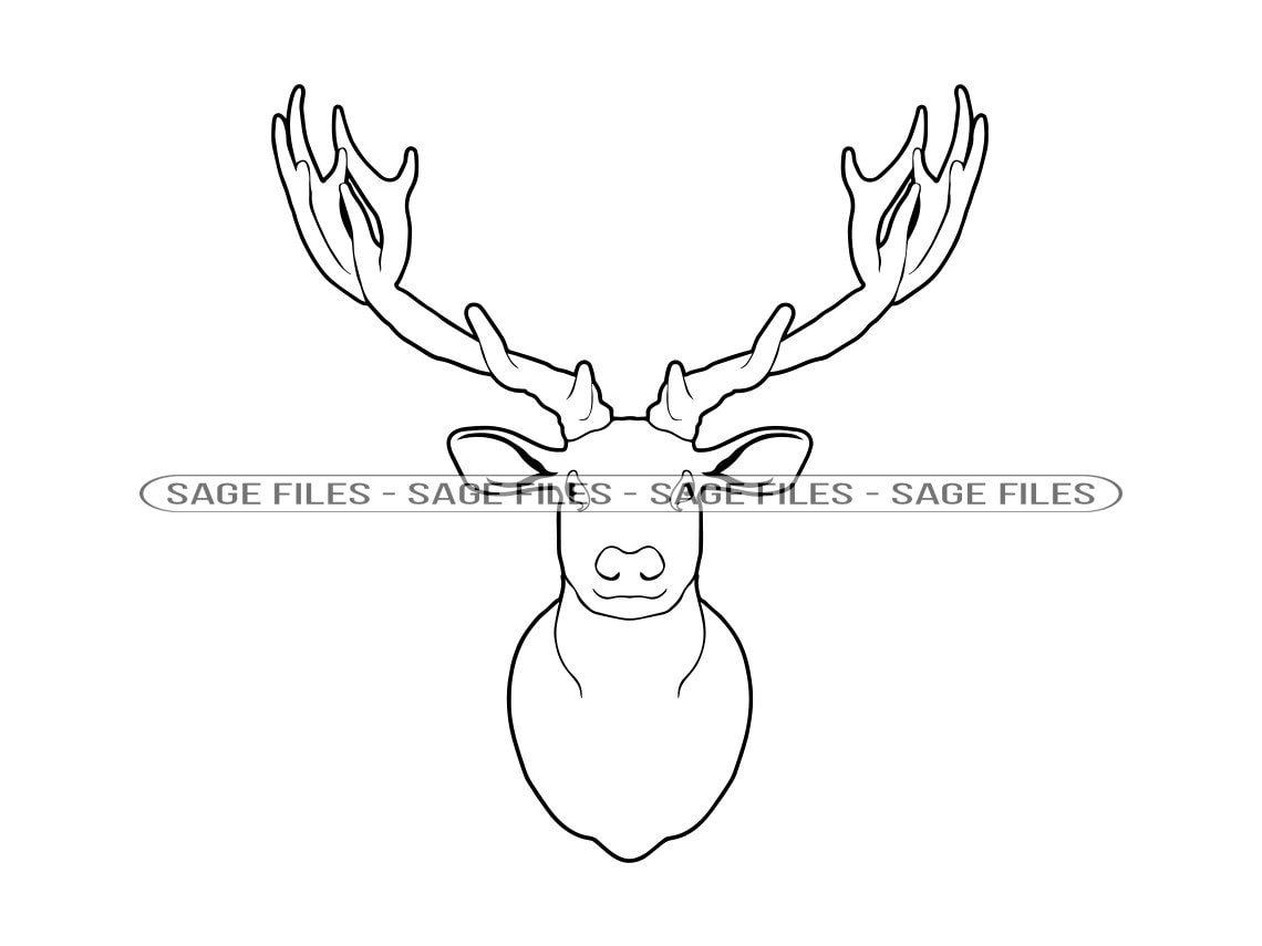 Deer Skull Outline Simple