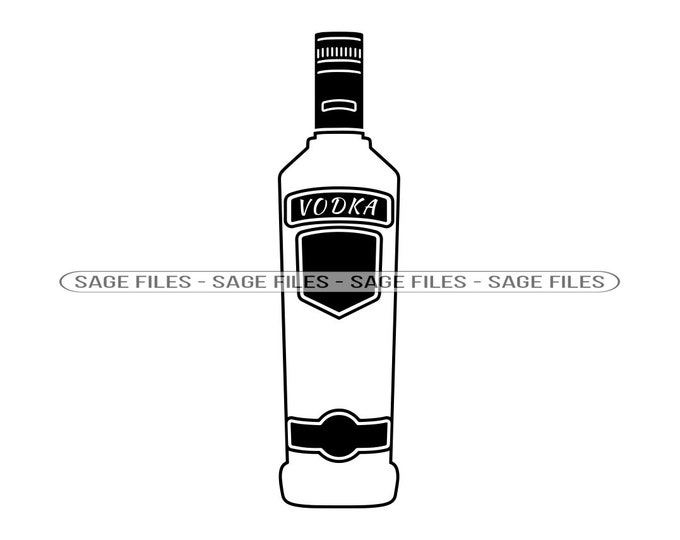 Vodka SVG 3 Vodka DXF, Vodka PNG, Vodka Clipart, Vodka Silhouette ...