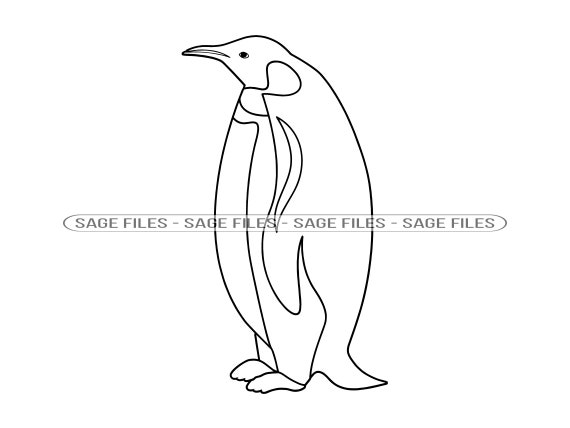 Emperor Penguin Silhouette