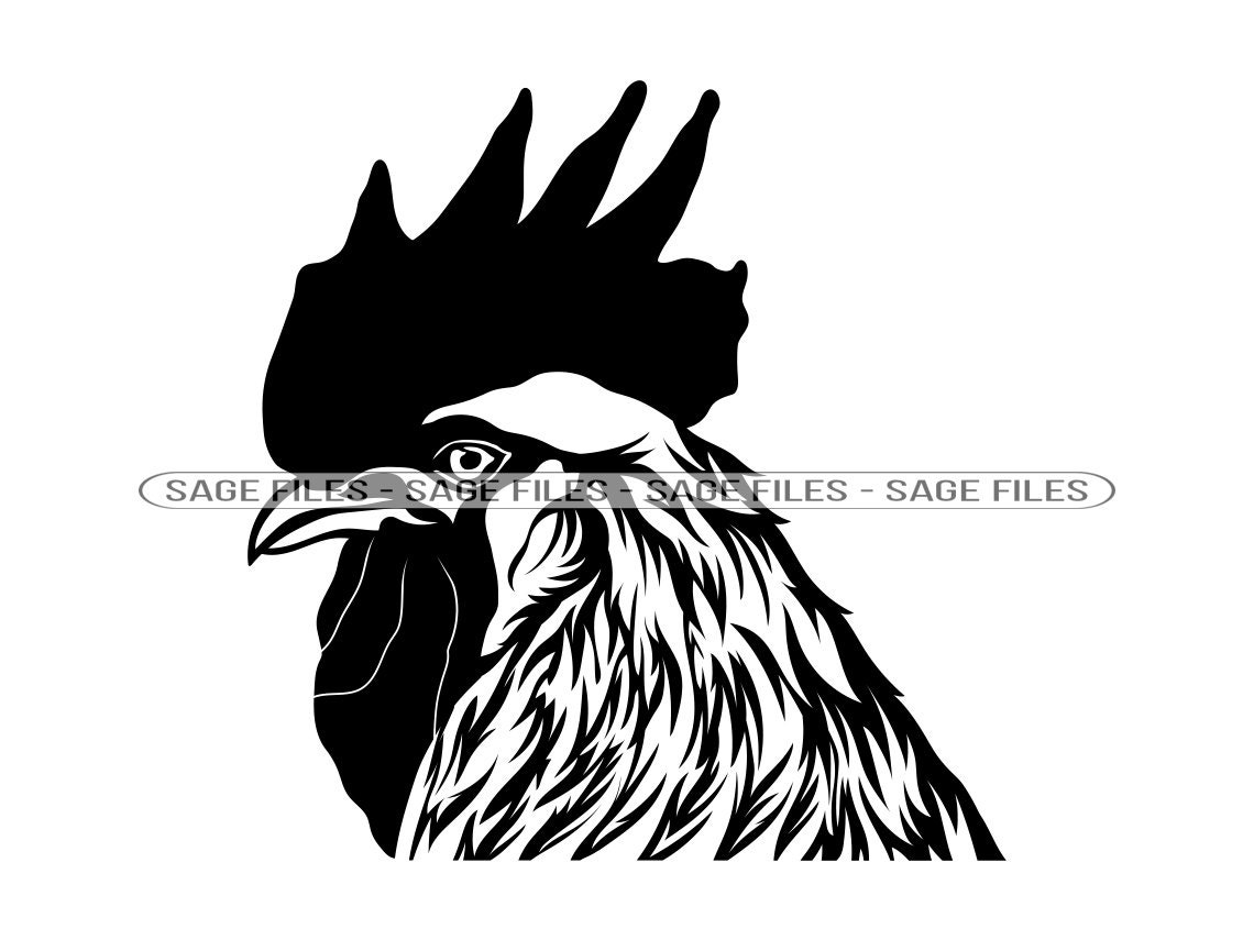 Rooster Head SVG Rooster Svg Rooster Clipart Rooster Files - Etsy