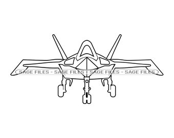 Fighter Jet Outline Svg - Etsy