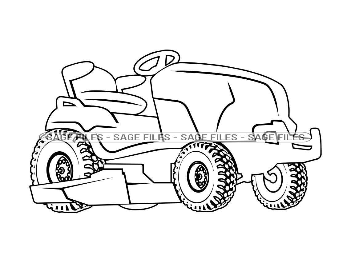 Lawn Mower Coloring Pages