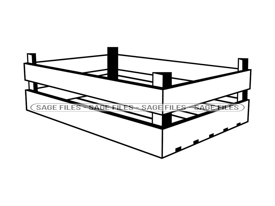 Wooden Crate Svg, Fruit Crate Svg, Crate Clipart, Crate Files for ...