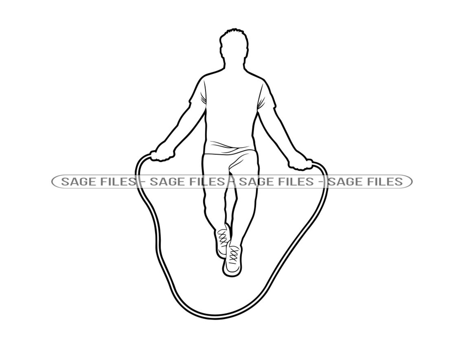 Jump Rope Outline SVG Exercise Svg Workout Svg Jump Rope - Etsy