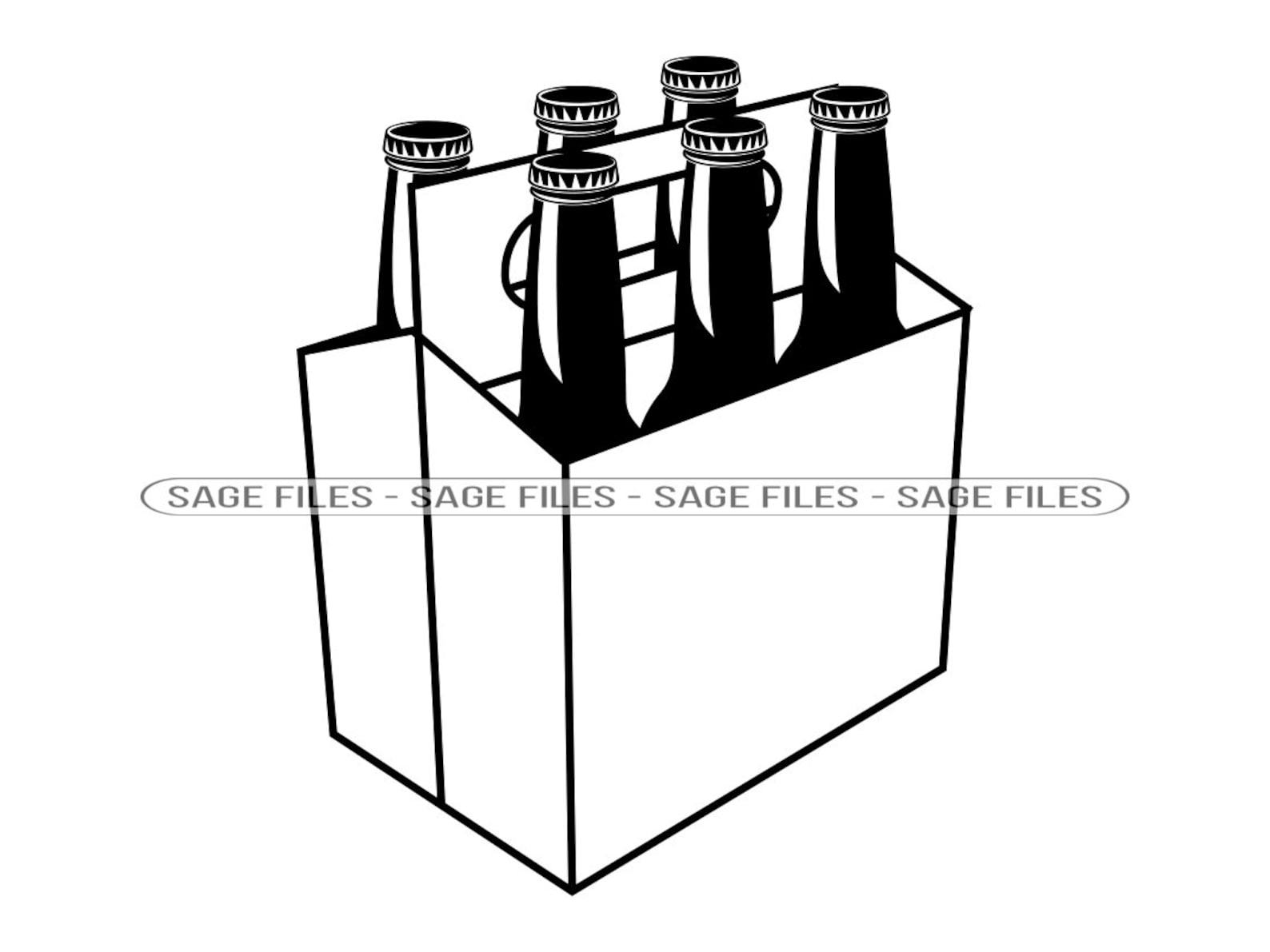 6 Pack of Beer SVG, Beer Svg, Beer Clipart, Beer Files for Cricut, Beer ...