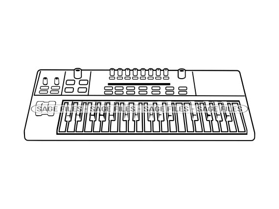 Synthesizer Outline SVG Synthesizer Clipart Synthesizer - Etsy