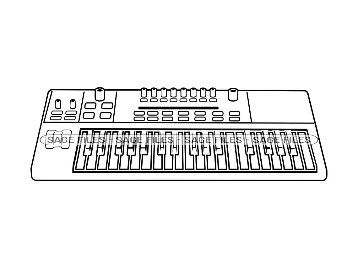 Esquema del sintetizador SVG Clipart del sintetizador - Etsy España