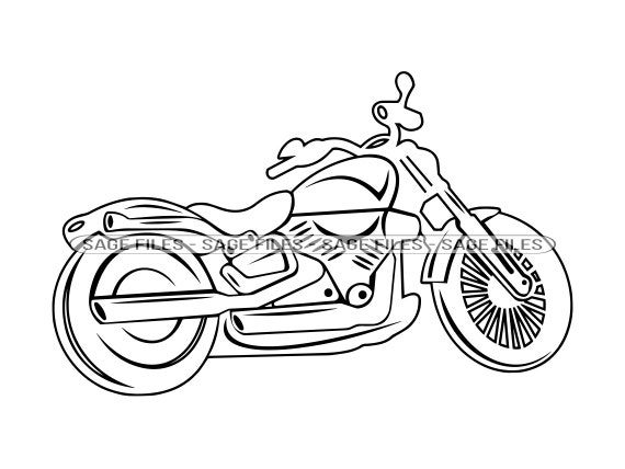 Motorcycle Clip Art Outline