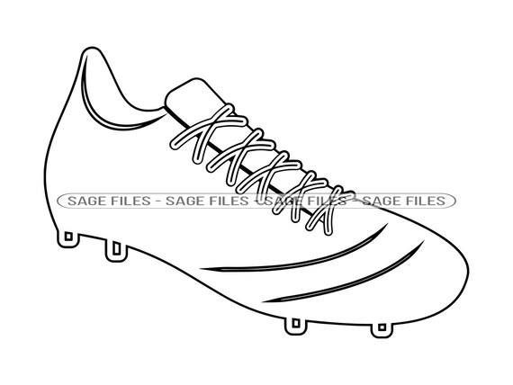Soccer Cleat Outline
