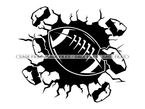 Smashing Football Logo SVG Football SVG Football Clipart - Etsy