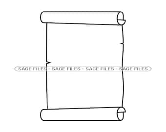 Scroll SVG, Parchment SVG, Paper Svg, Scroll Clipart, Scroll Files for ...