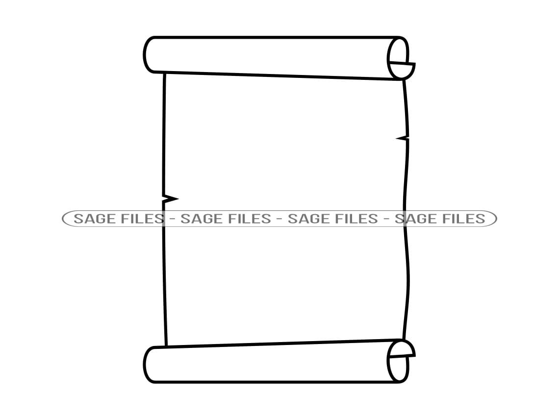 Scroll #4 SVG, Scroll Svg, Parchment SVG, Paper Svg, Scroll Clipart ...