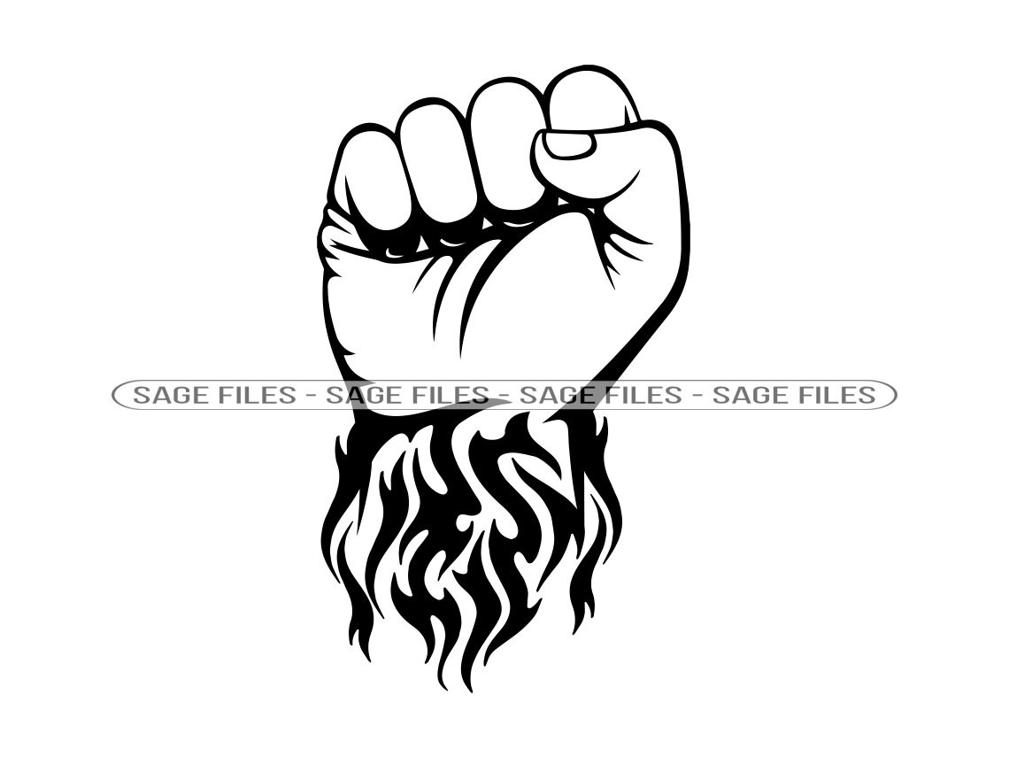 Flaming Fist SVG, Fist SVG, Hand SVG, Fist Clipart, Fist Files for ...