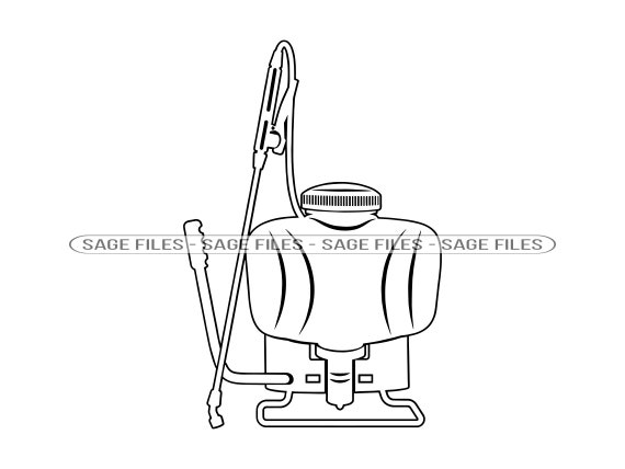 Backpack Sprayer Outline SVG Gardening Svg Landscaping Svg - Etsy