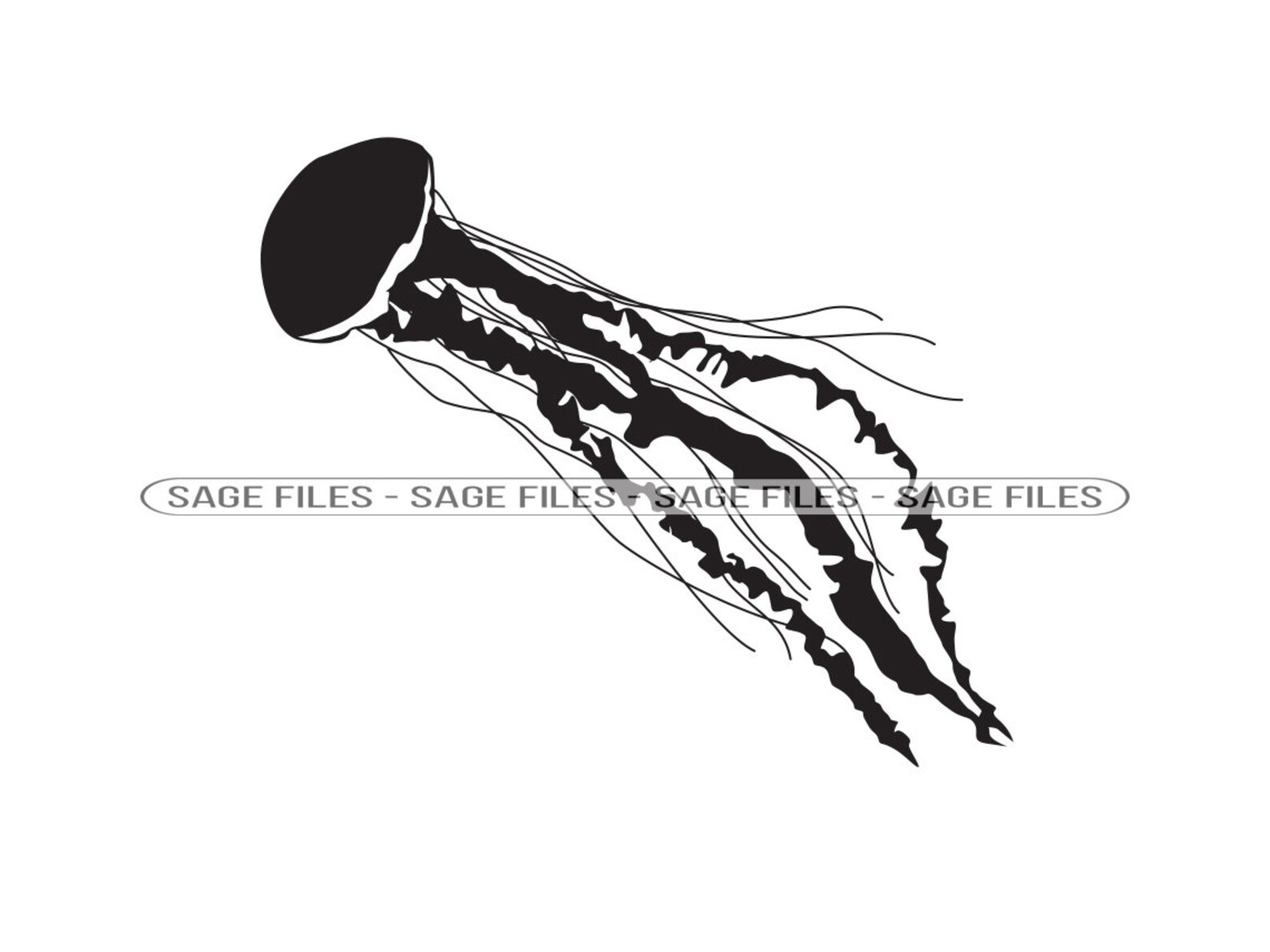 Jellyfish #4 SVG, Jellyfish SVG, Nautical Svg, Jellyfish Clipart ...