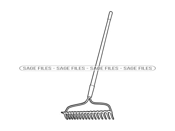 Rake Outline SVG Rake SVG Gardening Svg Landscaping Svg - Etsy Canada