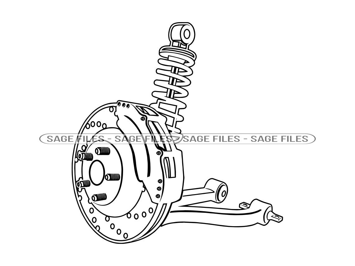 Car Suspension Outline SVG Mechanic Svg Car Suspension - Etsy Singapore