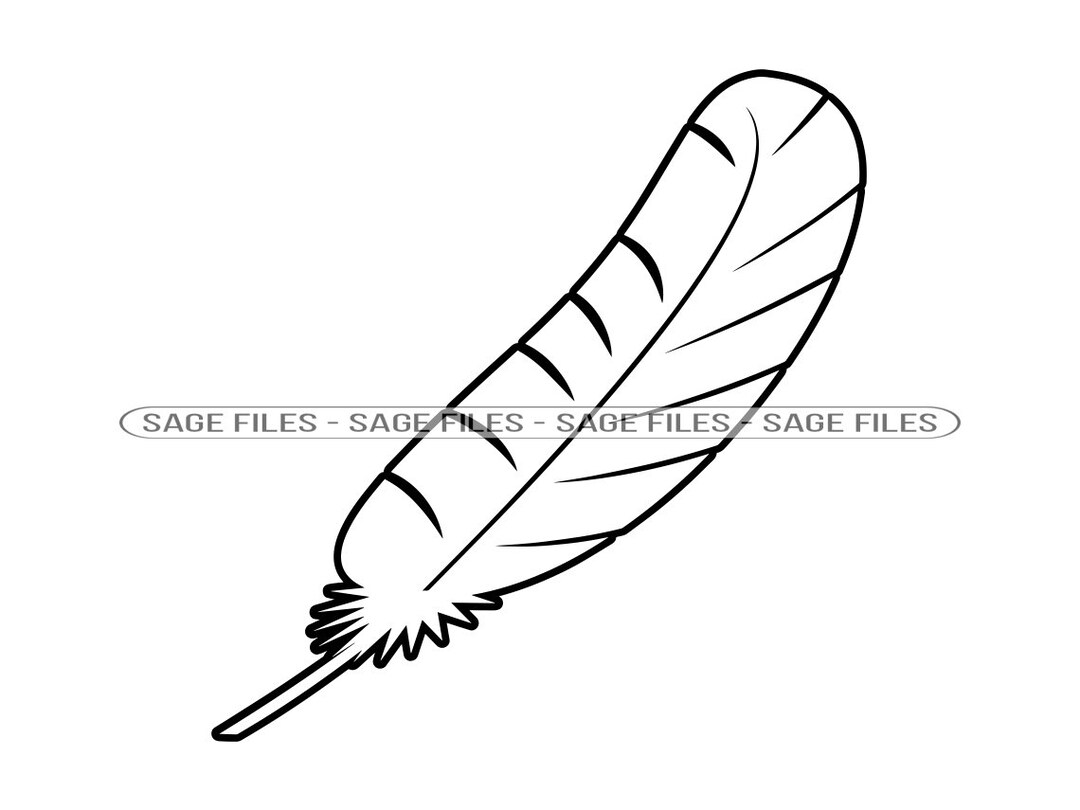 Feather Outline Clip Art