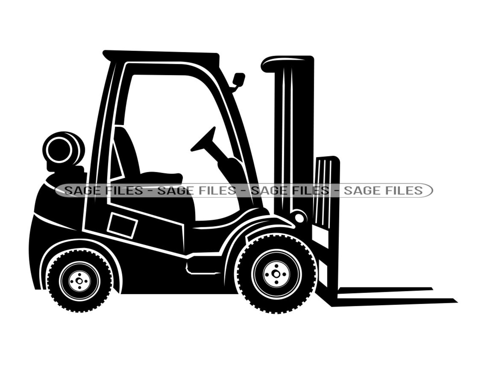 Forklift #3 SVG, Forklift SVG, Forklift Clipart, Forklift Files for ...