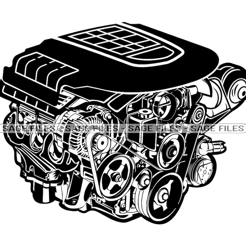 Ls Engine Dxf Files - Etsy