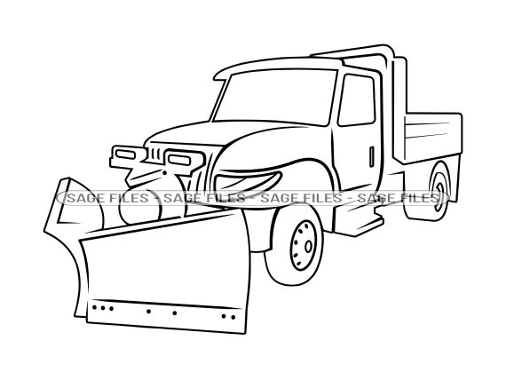 Snow Truck Outline 4 SVG Snowplow SVG Snow Svg Winter Svg - Etsy Finland