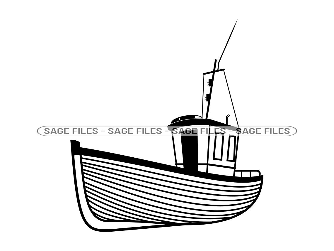 Fishing Boat SVG Fisherman Svg Fishing Boat Clipart Fishing - Etsy