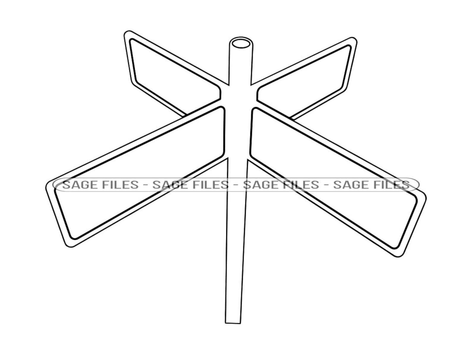 Road Sign Outline Svg, Crossroads Svg, Direction Sign Svg, Road Sign ...