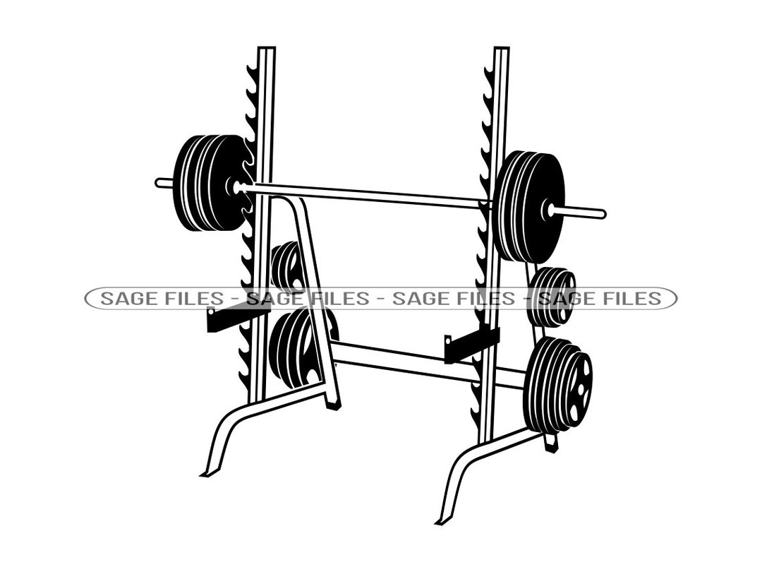 Weight Lifting SVG, Power Rack SVG, Weight Training SVG, Bodybuilding ...