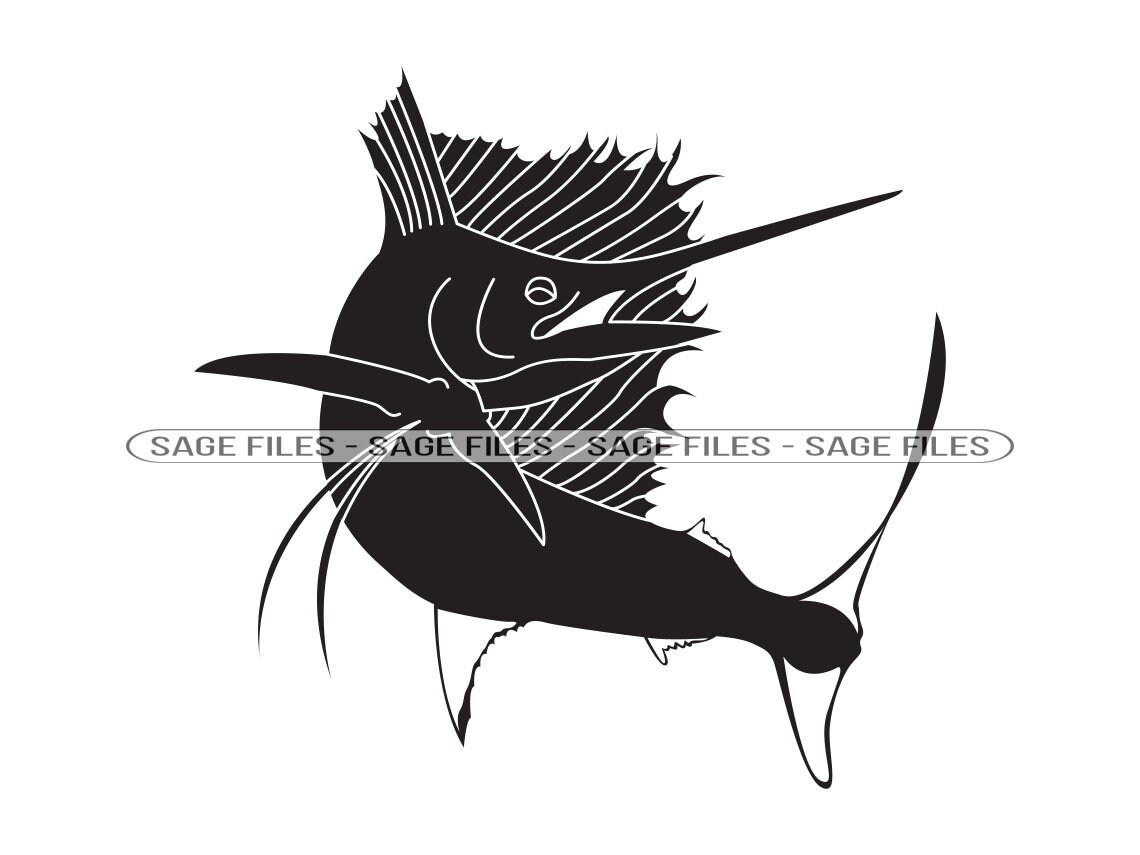 Sailfish 6 SVG Fishing Svg Fish Svg Sailfish Clipart - Etsy
