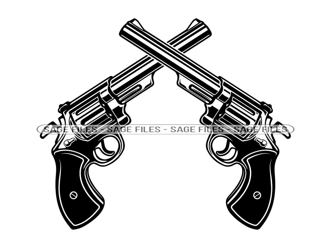 Gun Logo #3 Svg, Revolver SVG, Gun SVG, Pistol SVG, Weapon Svg ...